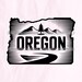 Oregon State Outline SVG, Mountain Scene, PNW Travel Decal (digital ...