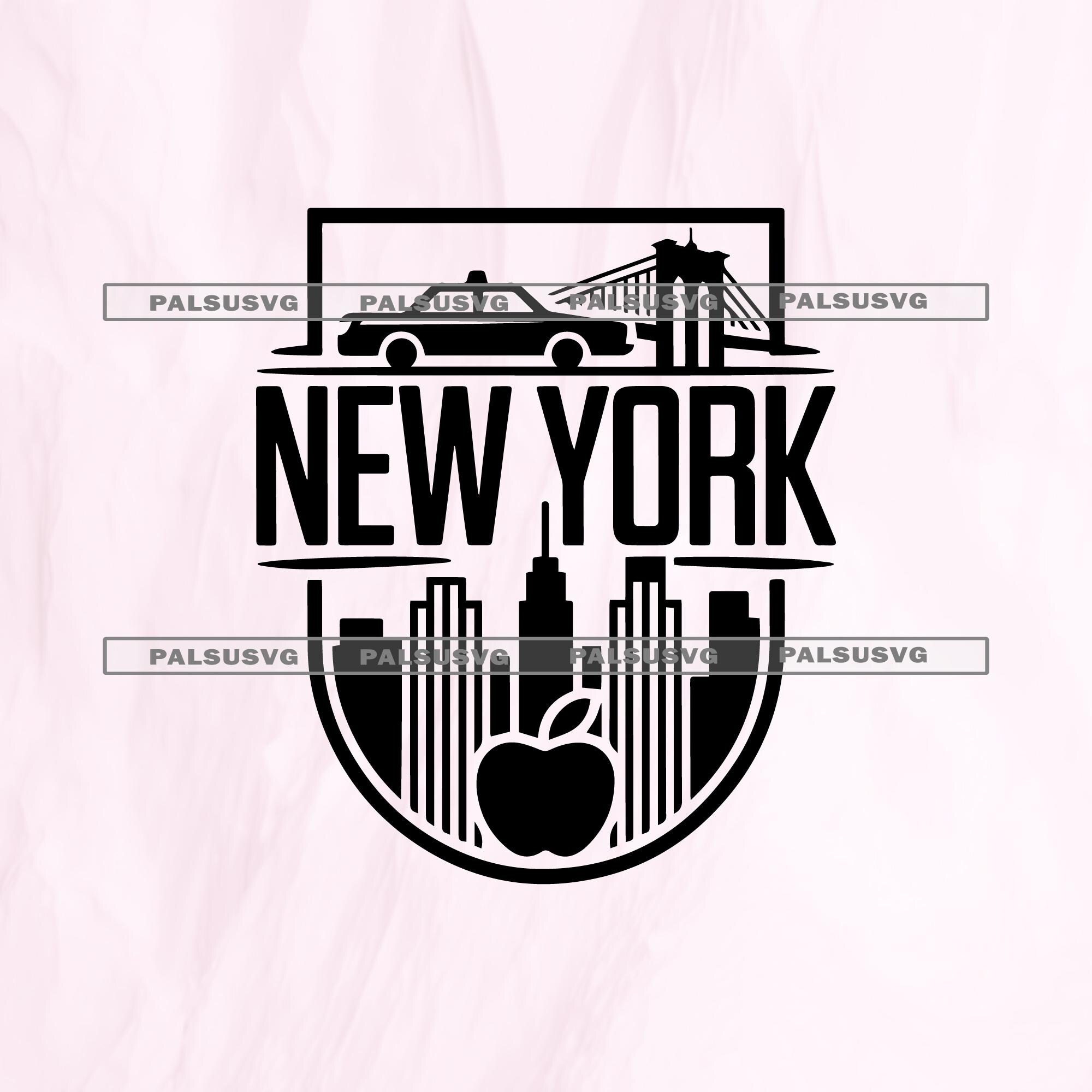 New York SVG – NYC Skyline Emblem Cut File (digital Download) - Etsy