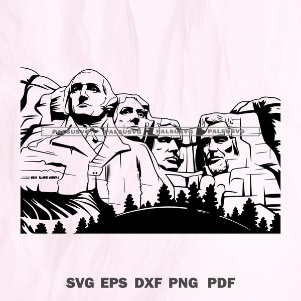 Mount Rushmore Svg - Etsy