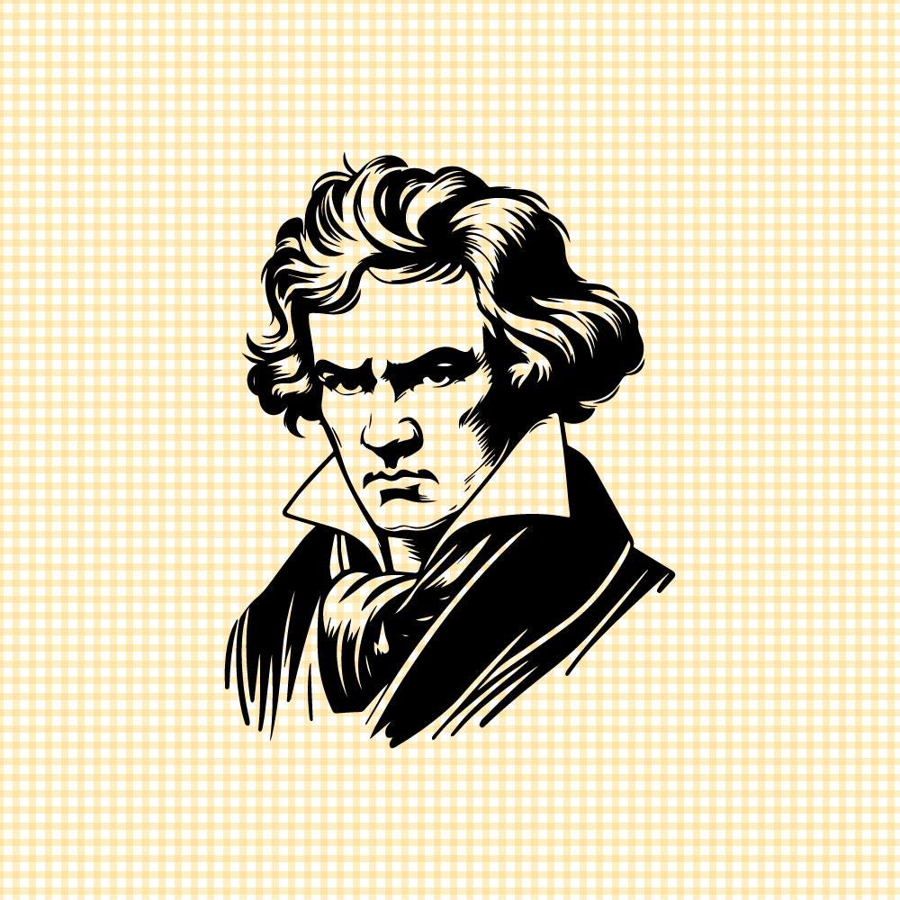 Ludwig Van Beethoven Silhouette Svg Cricut - Etsy