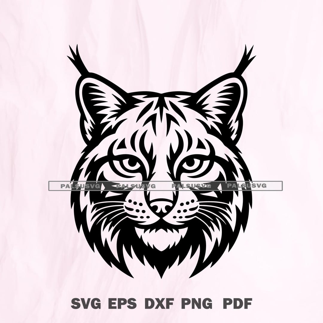 Wildcat Lynx Face SVG | Predator Animal Cut File (digital Download) - Etsy