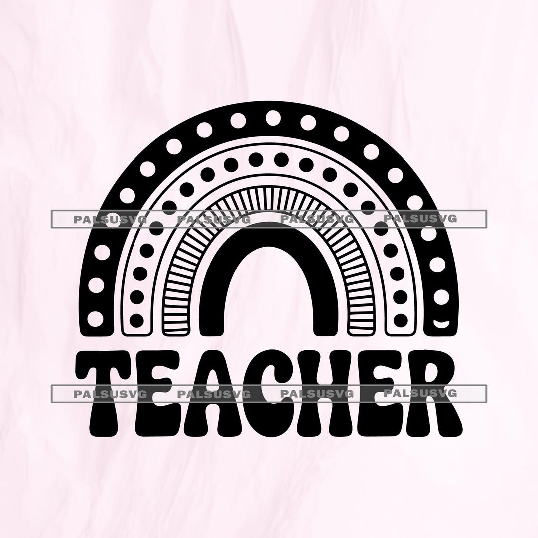Teacher Boho Rainbow SVG – Retro Classroom Cut File (digital Download ...