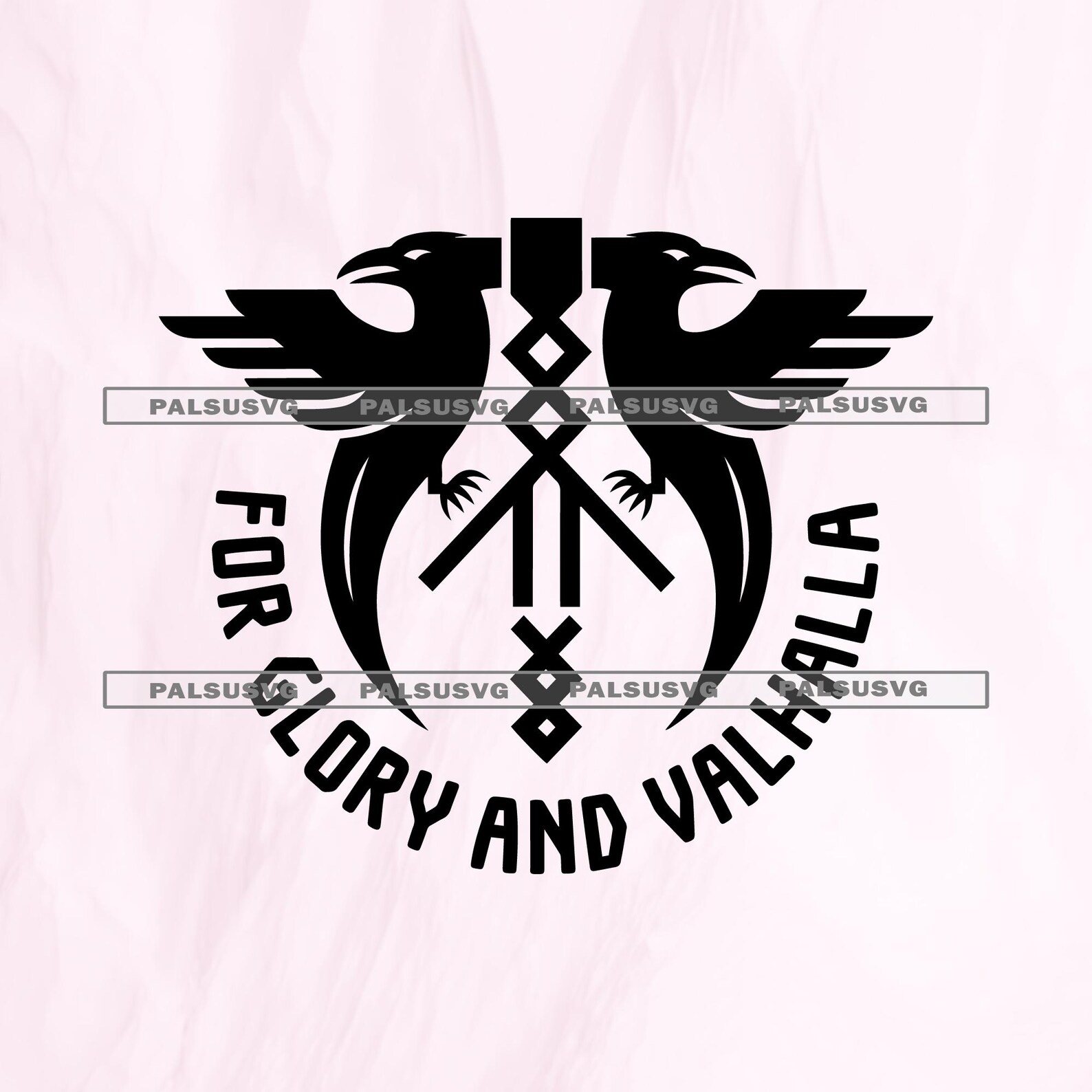 Valhalla Viking SVG – Norse Mythology Ravens Cut File (digital Download ...