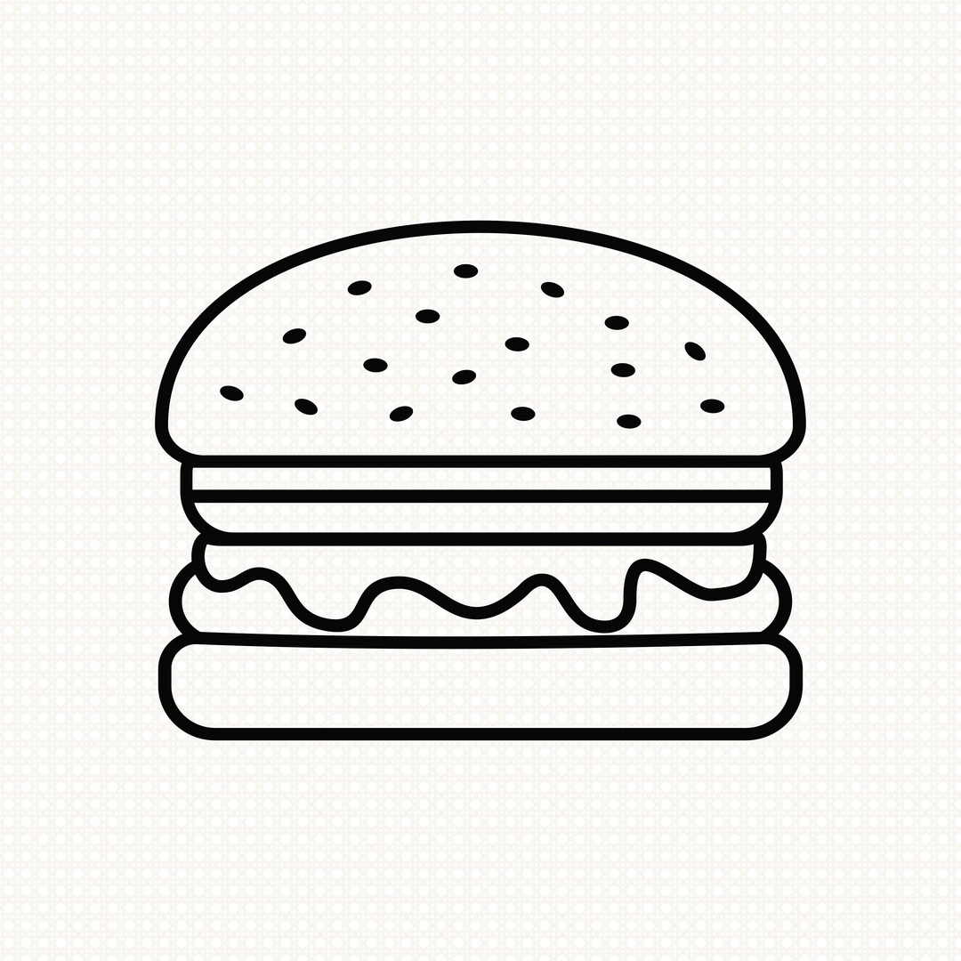 Hamburger Svg Clipart Cricut - Etsy