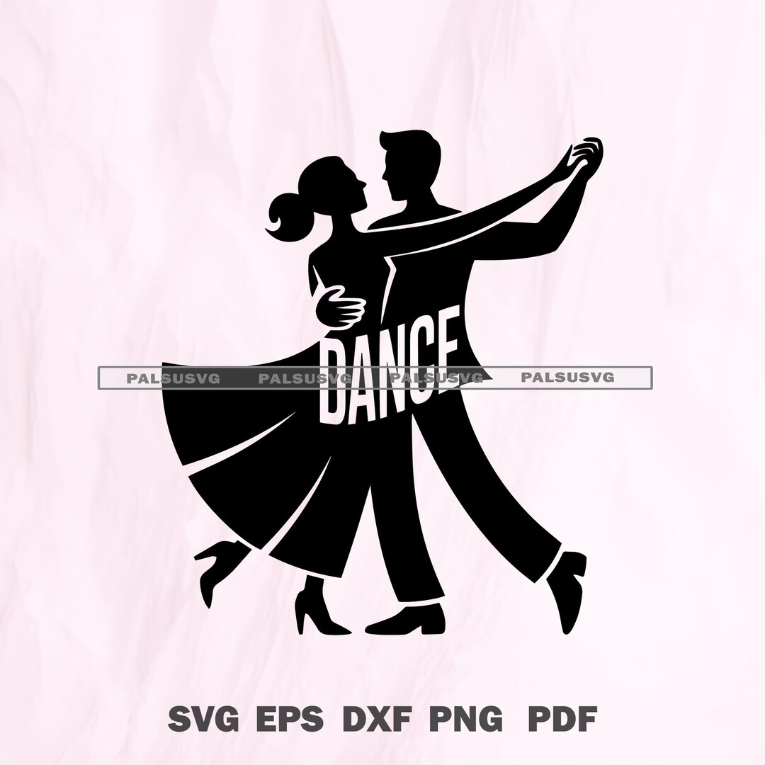 Dancing Couple Silhouette SVG, Wedding First Dance Clipart (digital ...