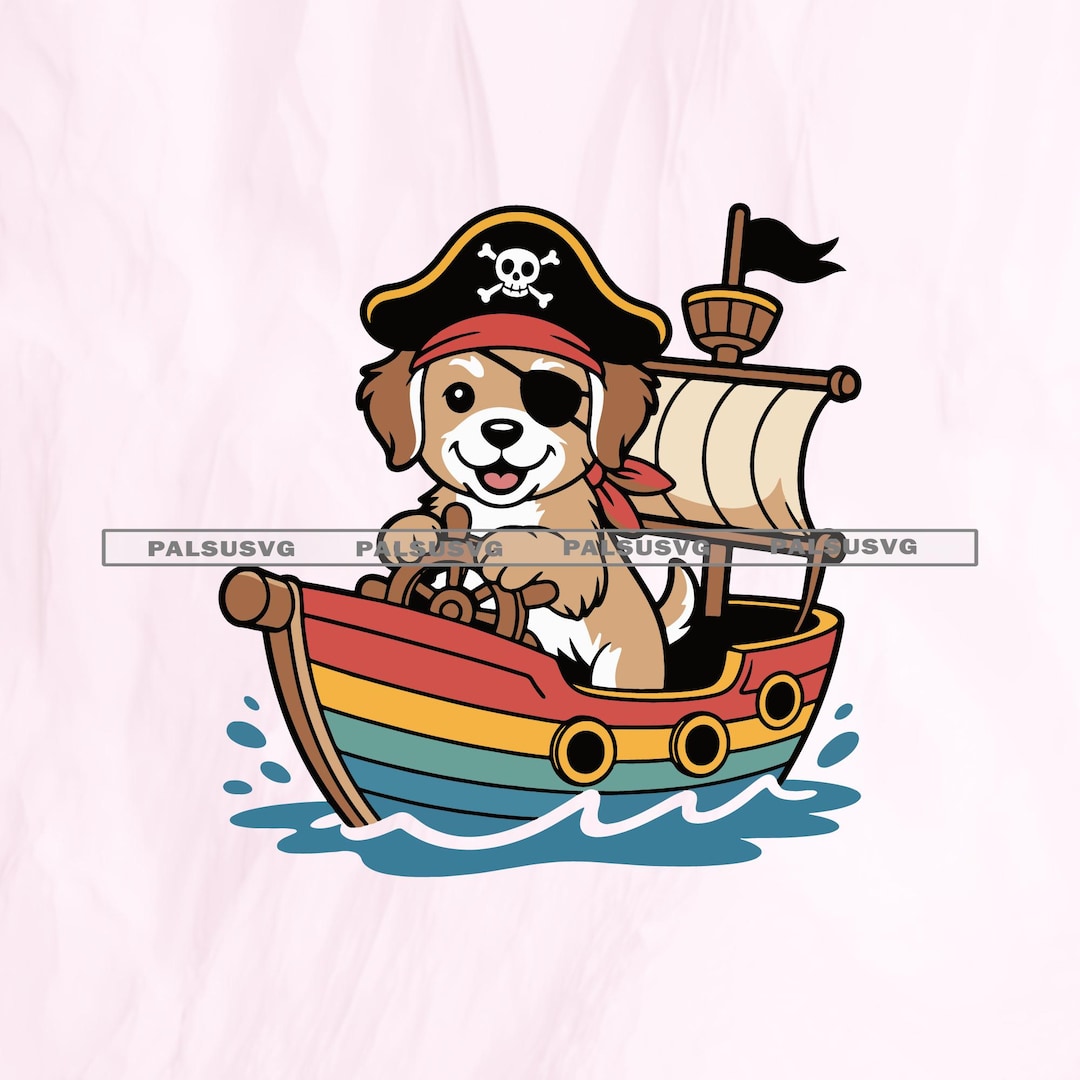 Pirate Dog SVG – Puppy Ship Sublimation Design (digital Download) - Etsy