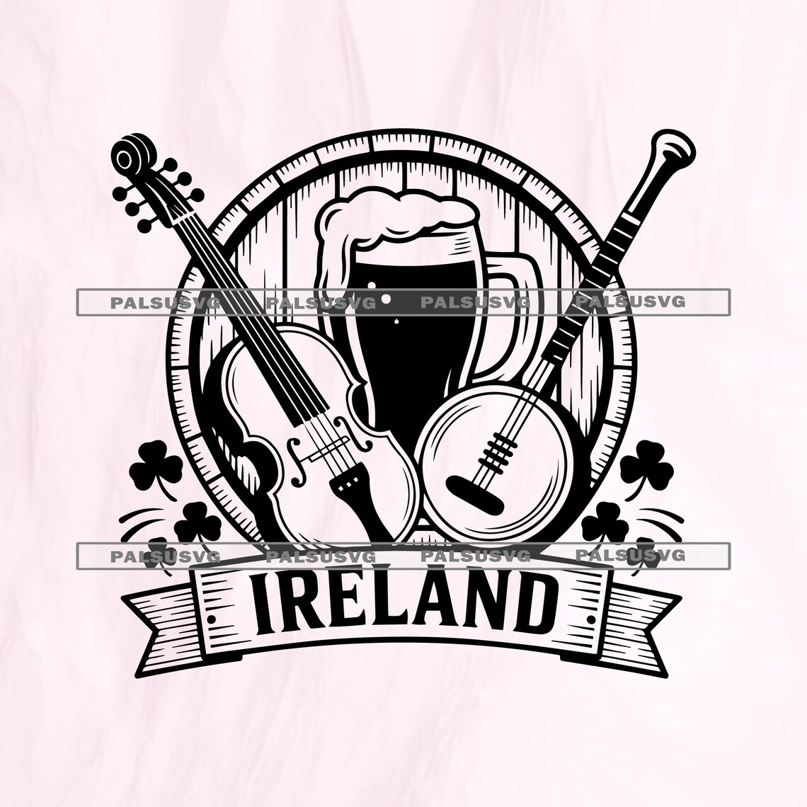 Irish Pub SVG, St Patricks Day Png, Ireland Clipart, Fiddle, Banjo ...