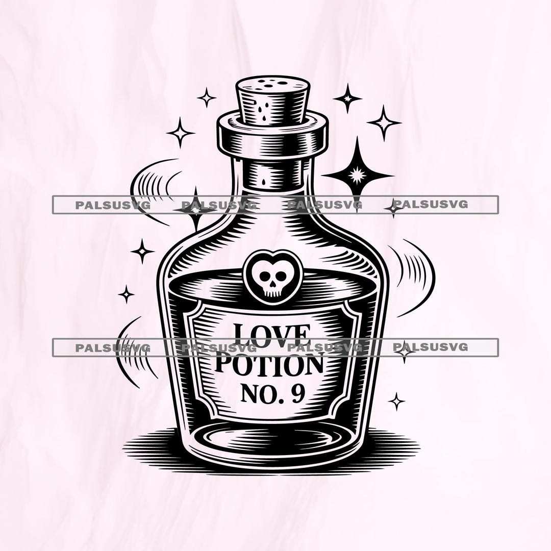 Love Potion SVG – Vintage Magic Spell Bottle Cut File (digital Download ...