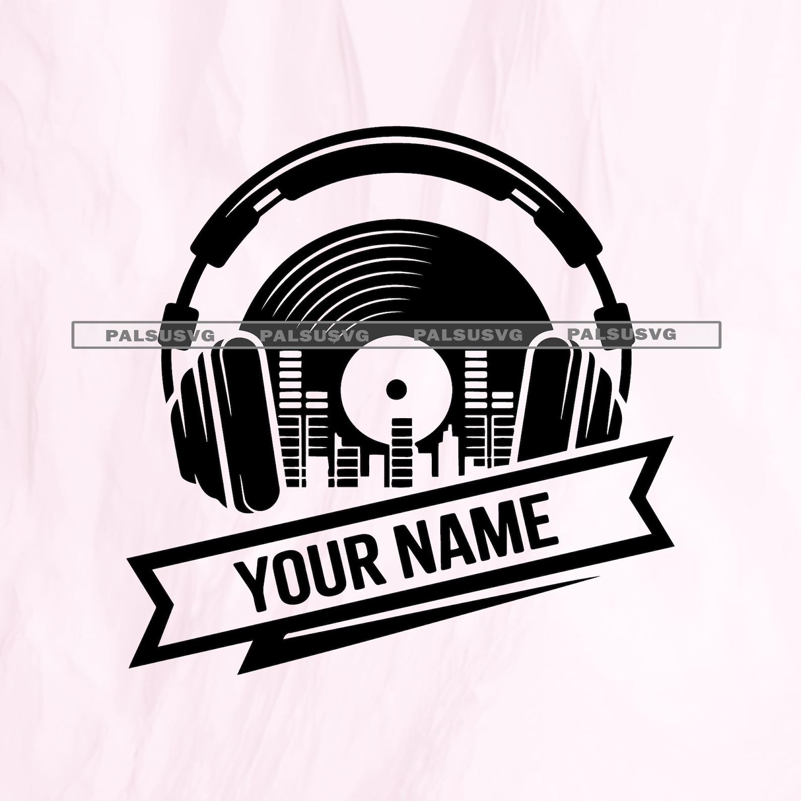 Custom DJ Logo, Headphones, Vinyl Record SVG PNG (digital Download) - Etsy