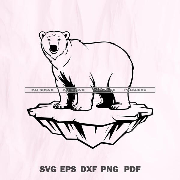 Polar Bear in Snow Svg - Etsy UK