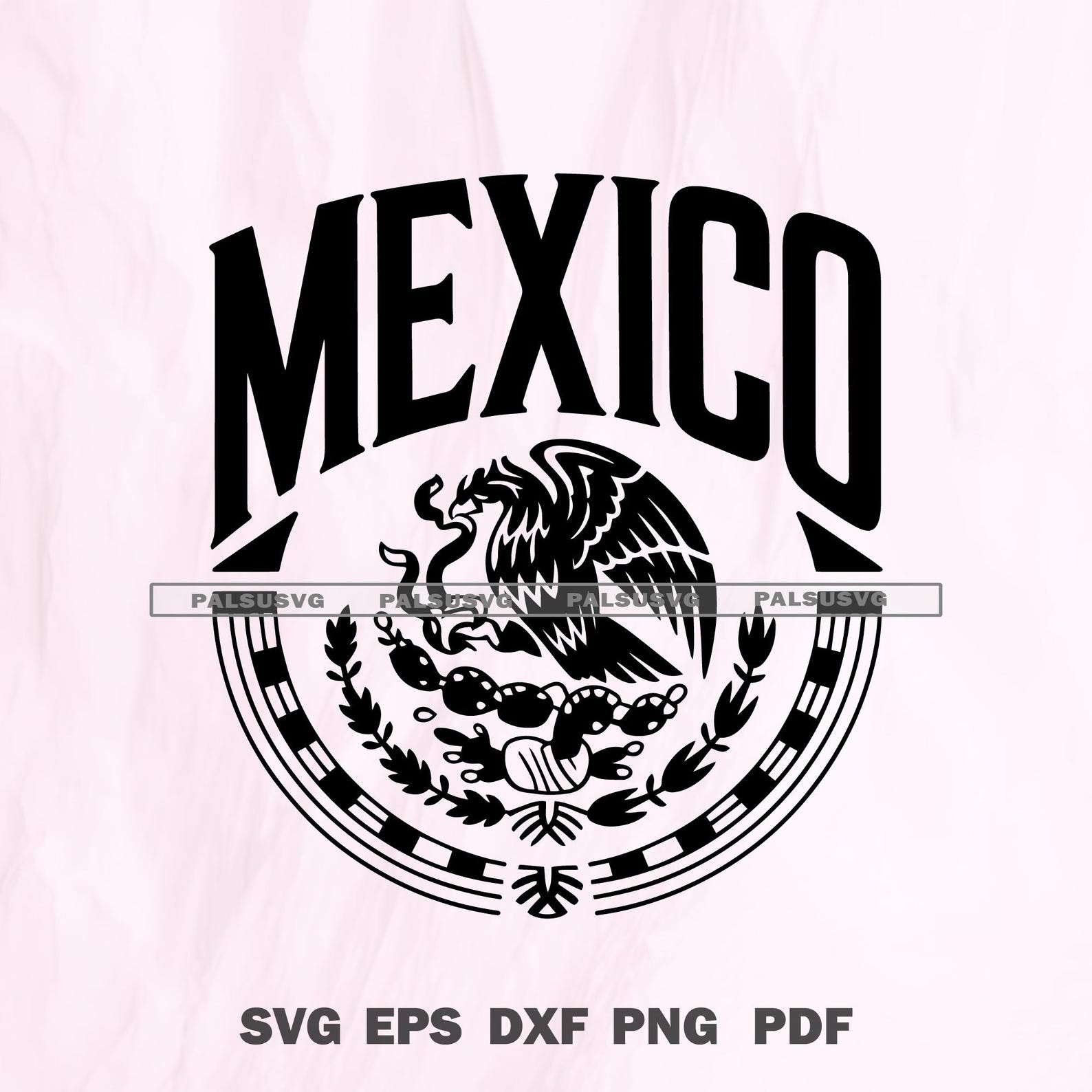 Mexican Eagle Emblem SVG | Mexico National Symbol Cut File (digital ...
