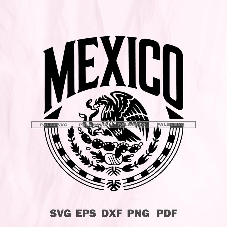 Mexican Eagle Emblem SVG | Mexico National Symbol Cut File (digital ...