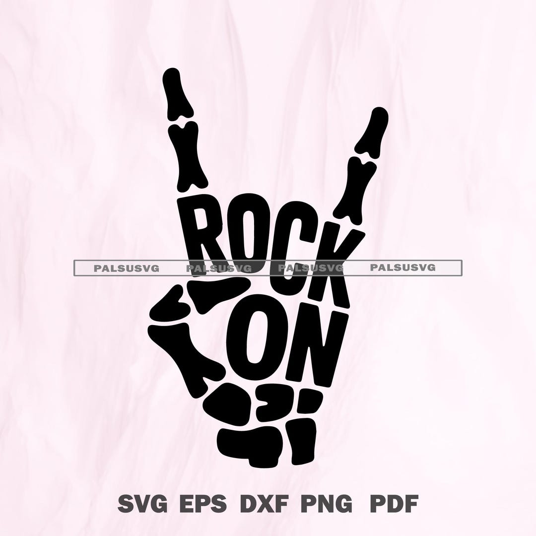 Rock on Skeleton Hand SVG | Heavy Metal Cut File (digital Download) - Etsy