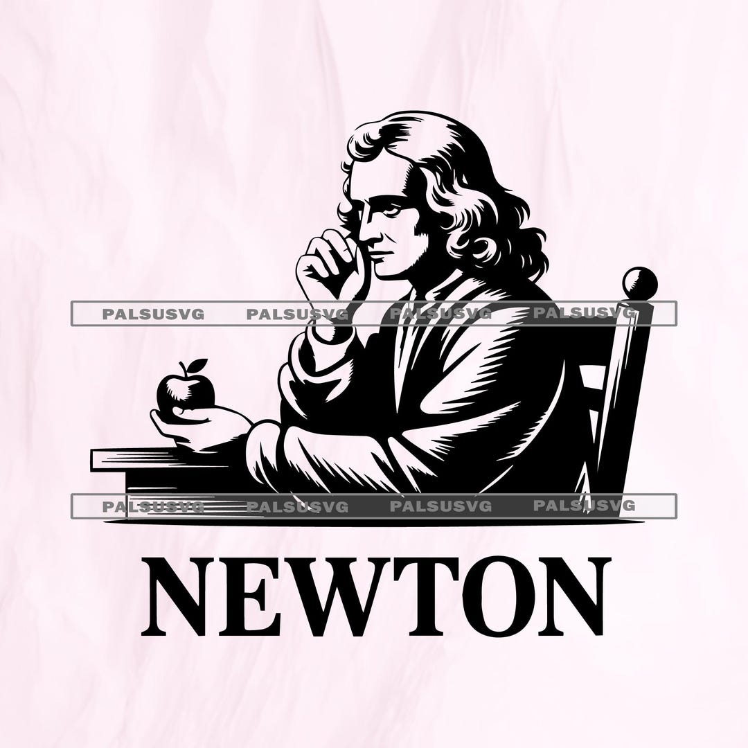 Isaac Newton Apple SVG, the Thinker PNG (instant Download) - Etsy UK