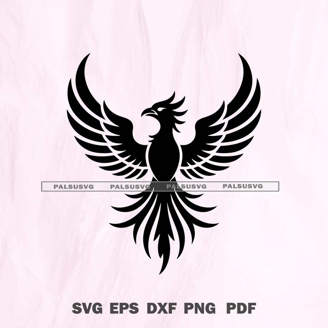 Phoenix SVG, Rising Bird Cut File, Mythical Firebird Vector for Cricut ...