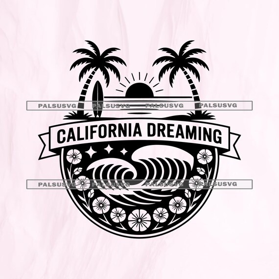 California Dreaming Logo California Dreamin Women's Word Art T Shirt