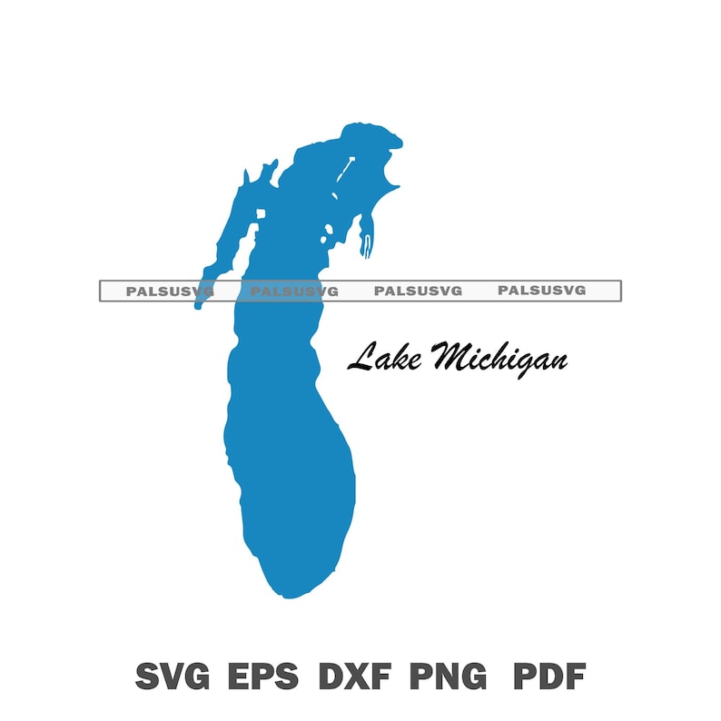 Lake Michigan SVG, Great Lakes Cut File Design in SVG, EPS, Png, Dxf ...