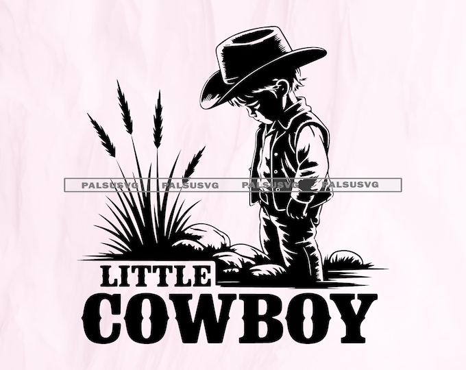 INSTANT Download. Cute Little Cowboy Svg Cut File and Clip Art ...