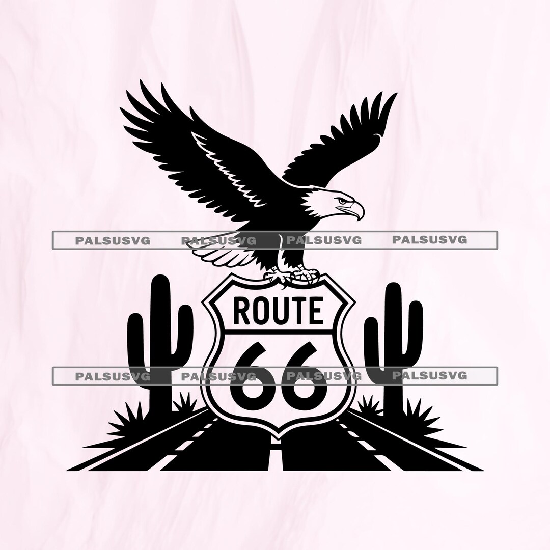 Route 66 SVG, Bald Eagle, Cactus, Biker Design (instant Download) - Etsy