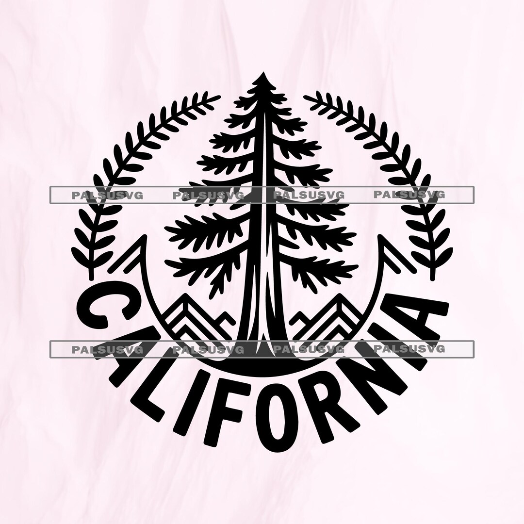 Redwood Tree SVG, California Mountain Design (digital Download) - Etsy