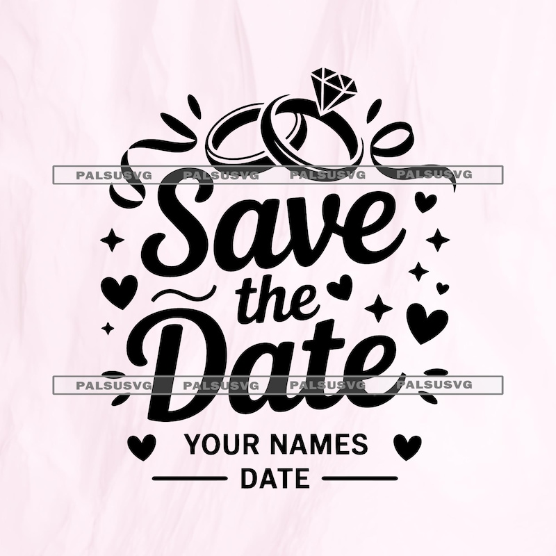 Save the Date Svg - Etsy