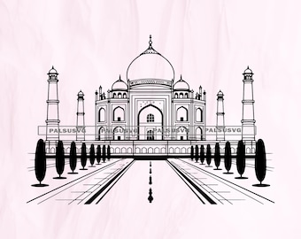 Taj Mahal Svg Png Dxf Eps Pdf | Laser Engrave Cut Print Files Vector ...