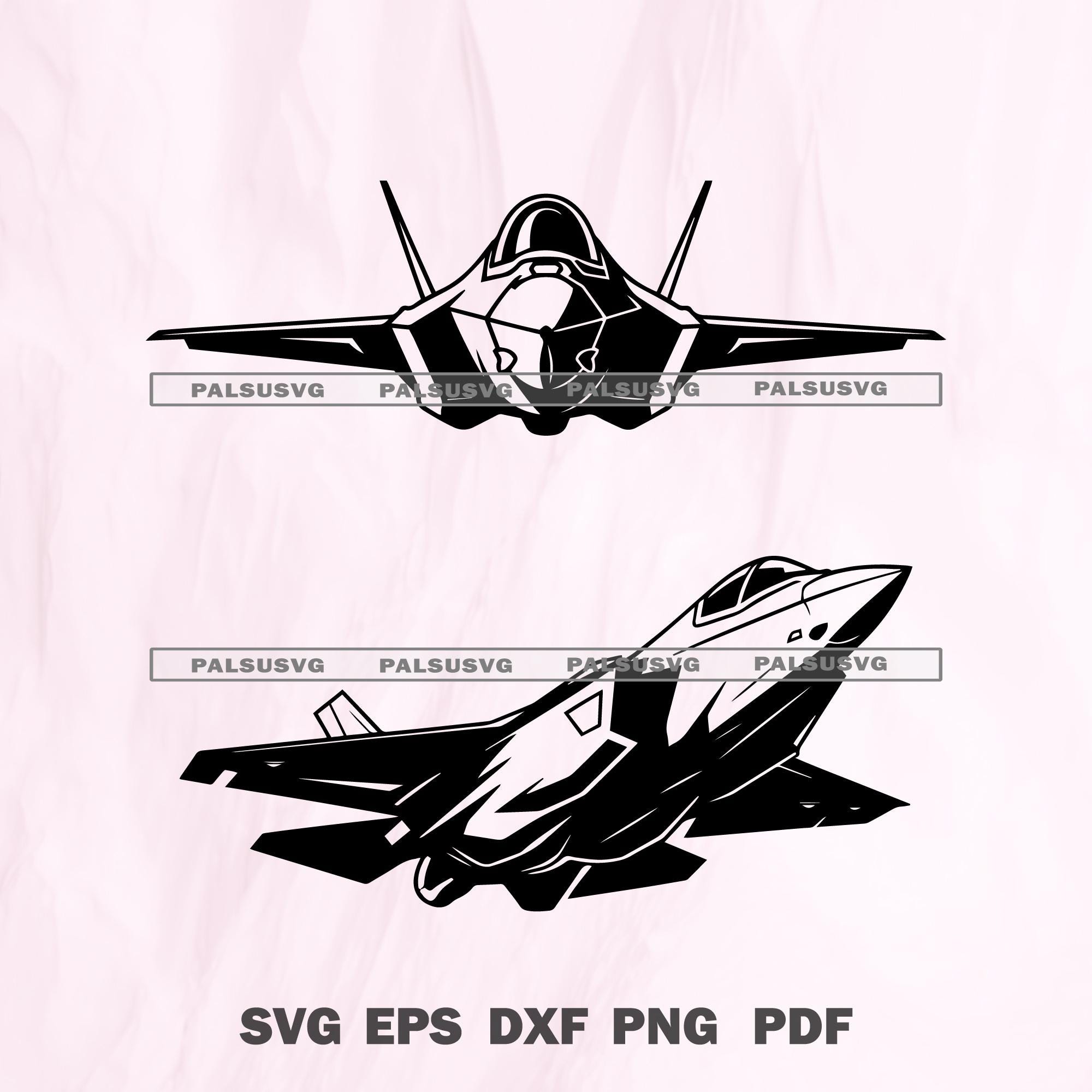 F-35 Fighter Jet SVG, Military Aircraft Cut File for Cricut, Silhouette ...