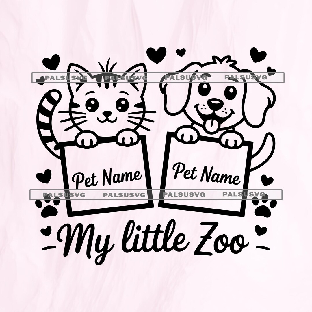 Custom Pet Name SVG, Cat and Dog Clipart, Fur Mama Gift (digital Files ...