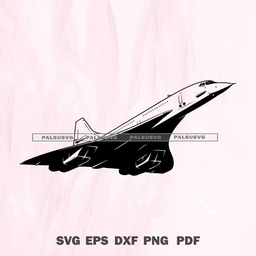 Concorde SVG, Airplane Cut File, Commercial Jet PNG, Aviation Vector ...
