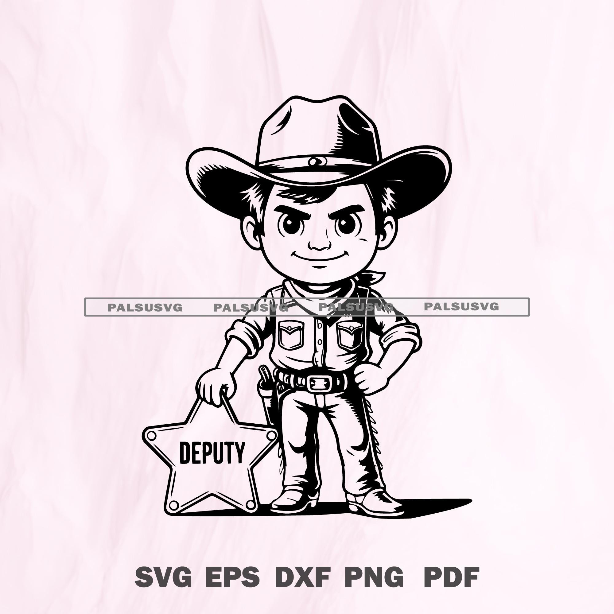 Little Cowboy SVG: Western Boy Cut File for Cricut, Silhouette - Etsy