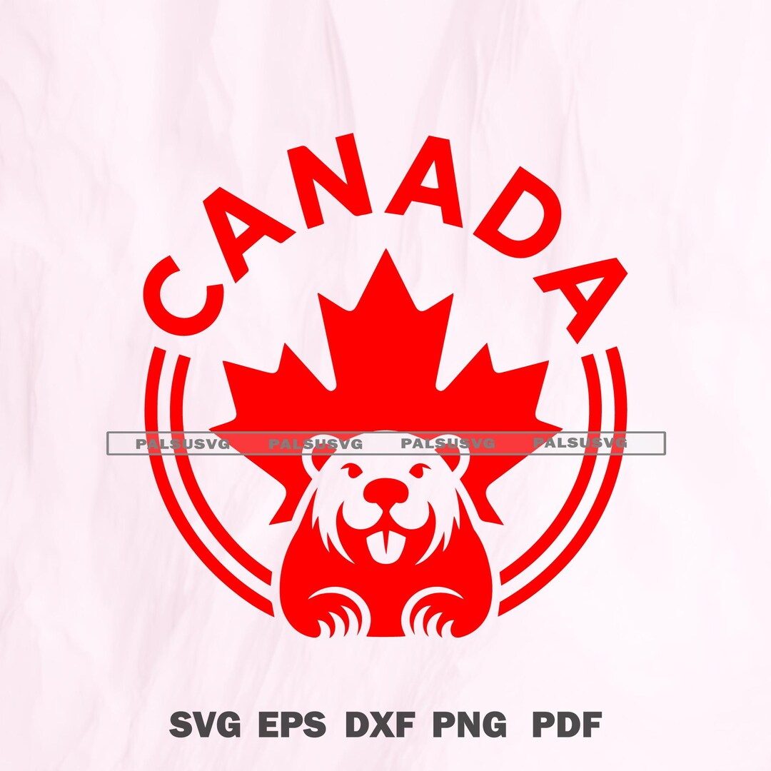 Canada Emblem SVG | Maple Leaf Beaver Design (digital Download) - Etsy