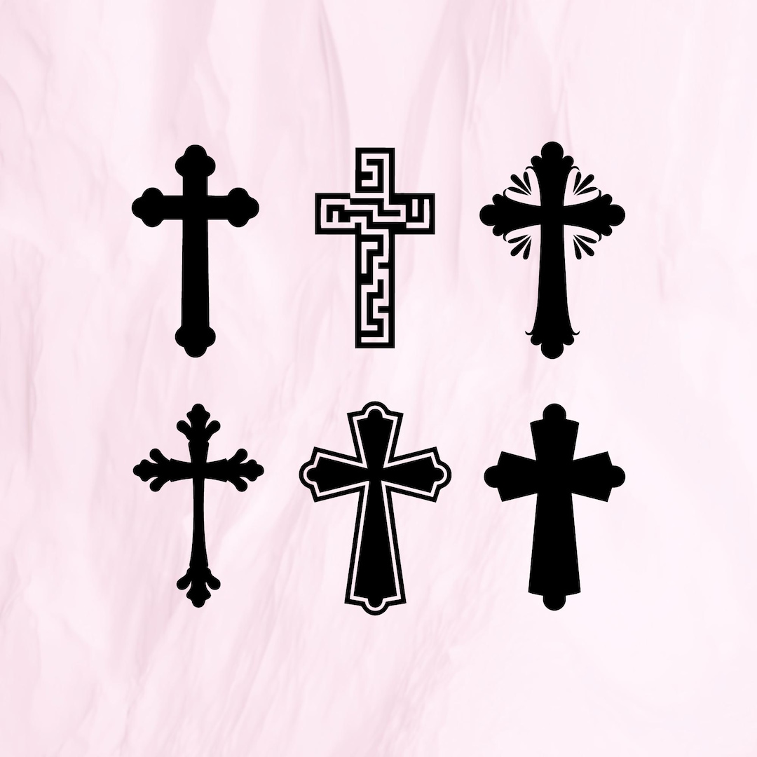 Cross Silhouette Vector Set - Cross Svg, Cross Cricut, Cross Clipart ...