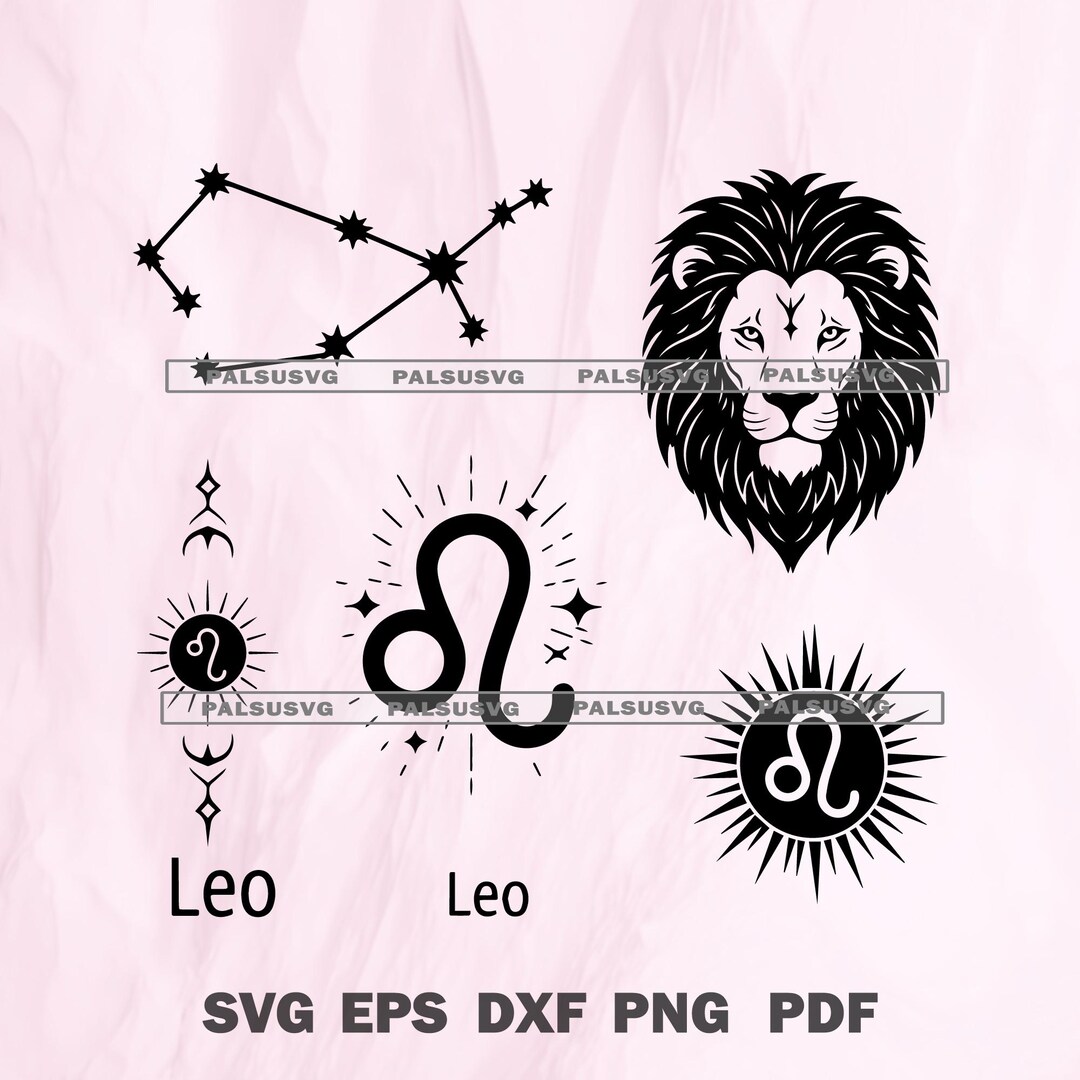 Leo Design Cut Files for Cricut & Silhouette | SVG, EPS, Dxf, PNG ...