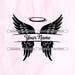 Angel Wings Split Monogram SVG – Memorial Name Cut File (digital ...