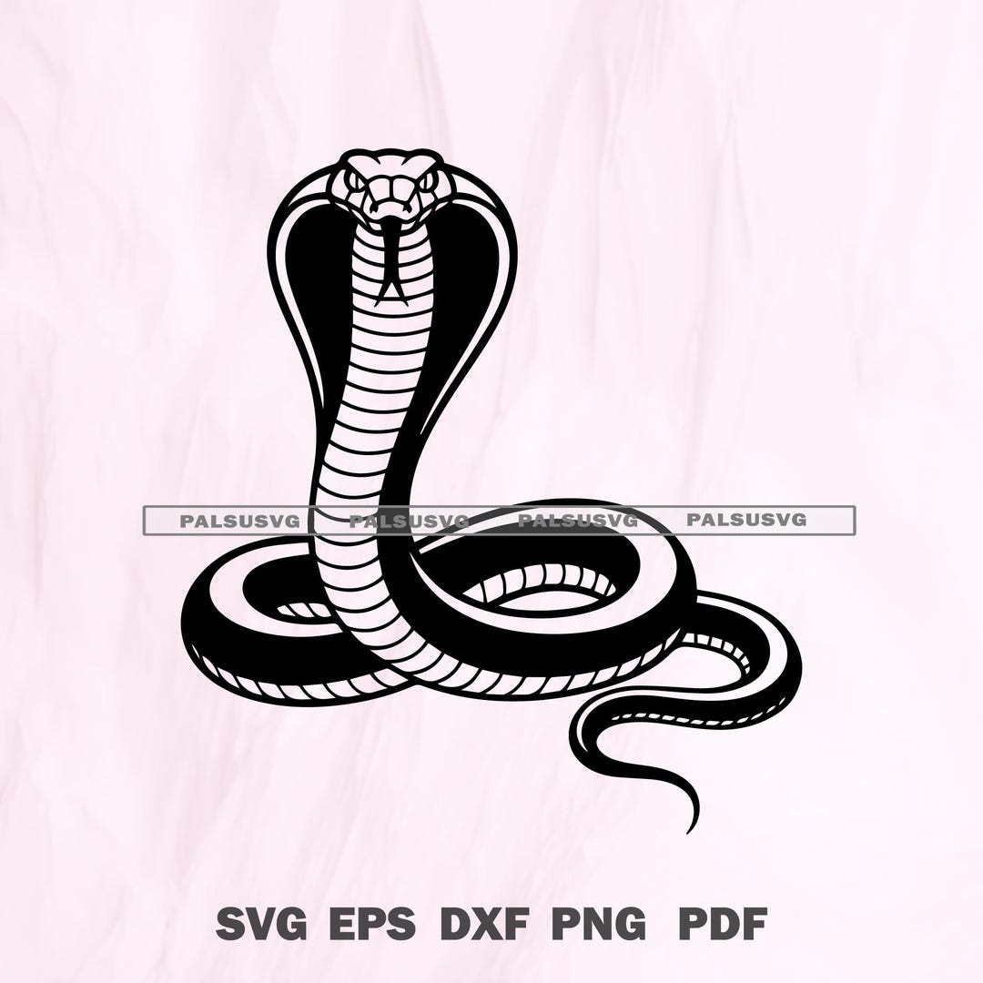 Cobra SVG, Cobra Snake Vector, Serpent Svg, Reptile Cut File for Cricut ...