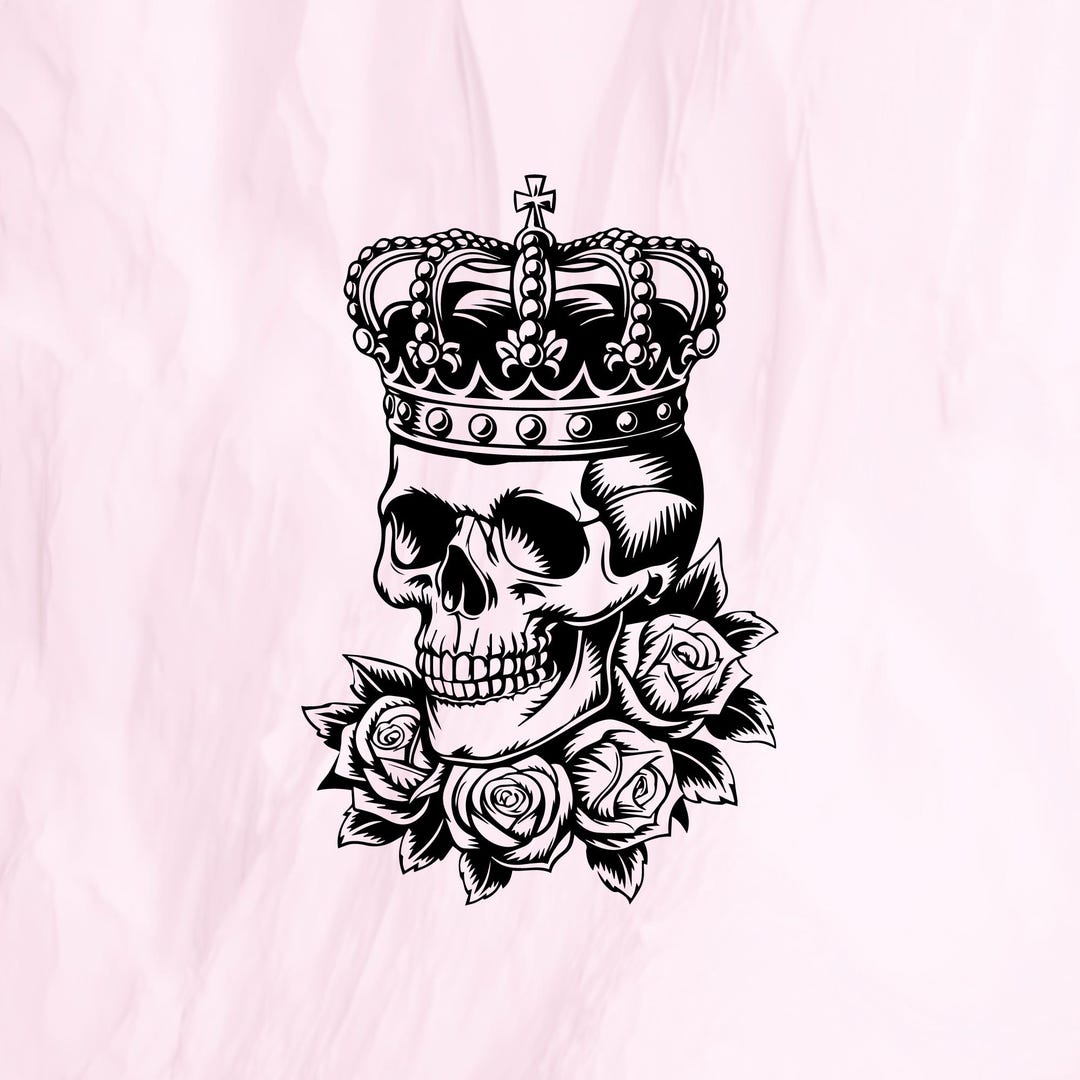 King Skull Svg, Skull Svg, Skull King Svg, King Skull Clipart, Skeleton ...