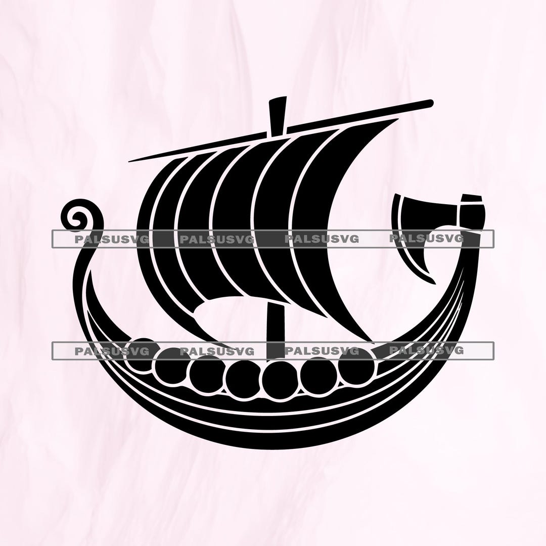 Viking Ship SVG, Norse Longship Png, Drakkar Clipart, Valhalla ...