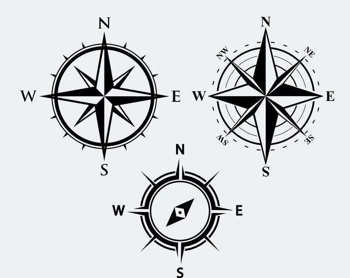 Compass SVG File, Compass DXF, Compass Png, Compass Directions Svg ...