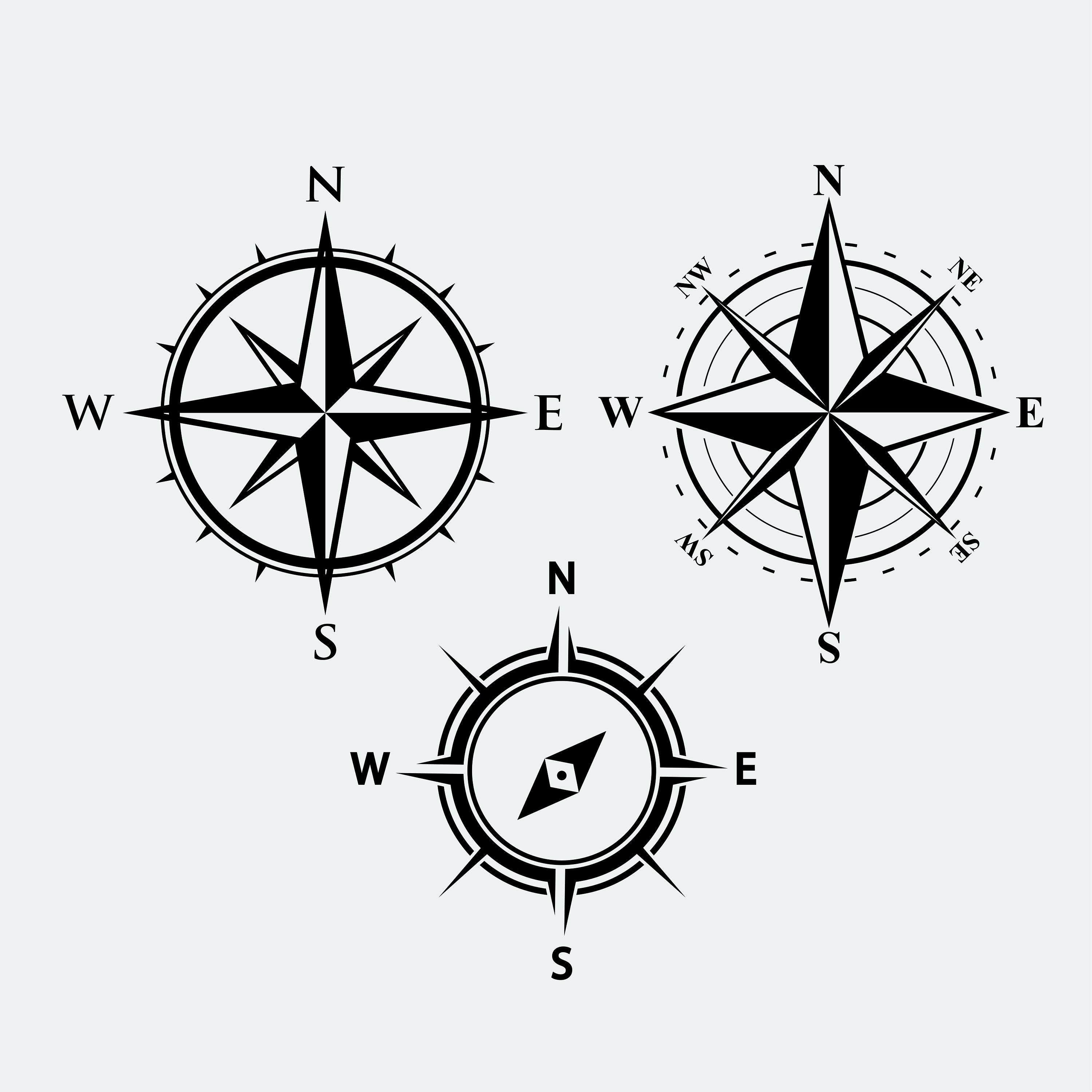 Compass Svg Clipart Cricut Etsy