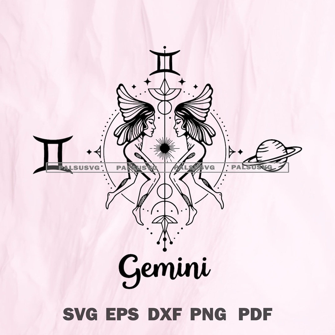 Gemini Design Cut Files for Cricut & Silhouette | SVG, EPS, Dxf, PNG ...