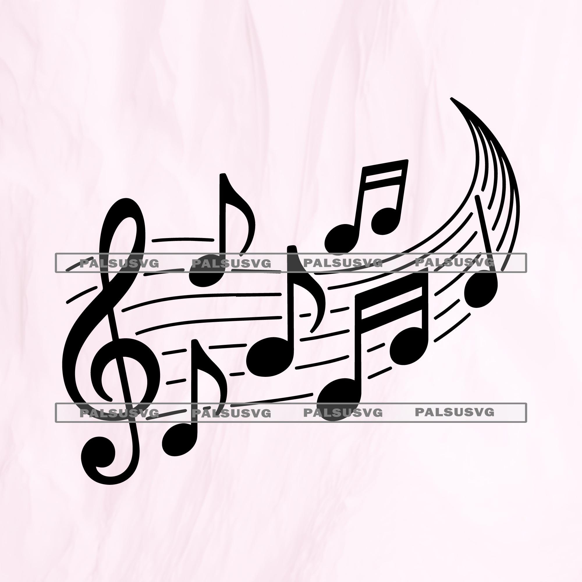 Music Notes SVG – Melody Staff Cut File (digital Download) - Etsy