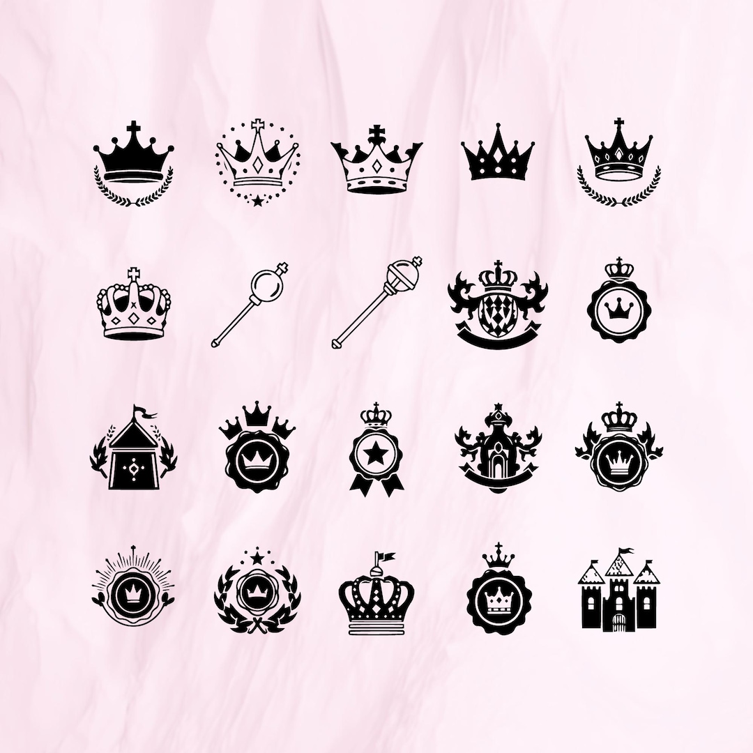 Royalty Icons, Royal Symbols, Crown Silhouette, King Svg, Queen Svg ...