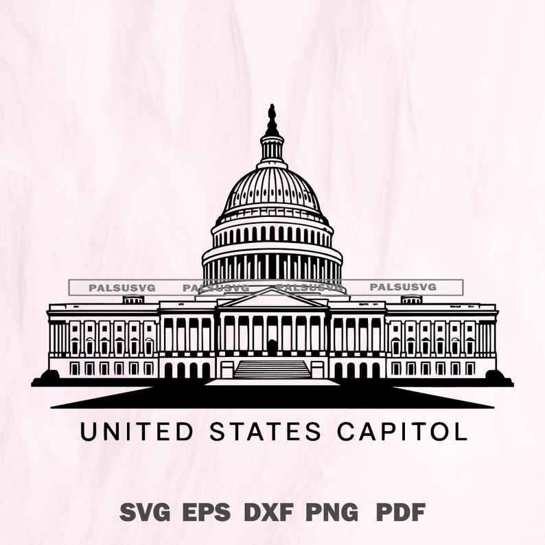 Washington DC Capitol SVG, US Capitol Cut File (digital Download) - Etsy