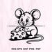 Mouse Cheese SVG | Cartoon Rodent Cut File (instant Download - Etsy
