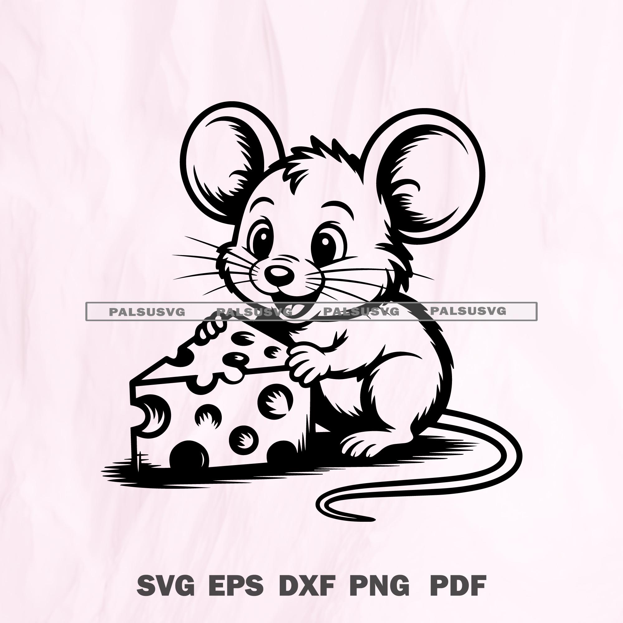 Mouse Cheese SVG | Cartoon Rodent Cut File (instant Download - Etsy
