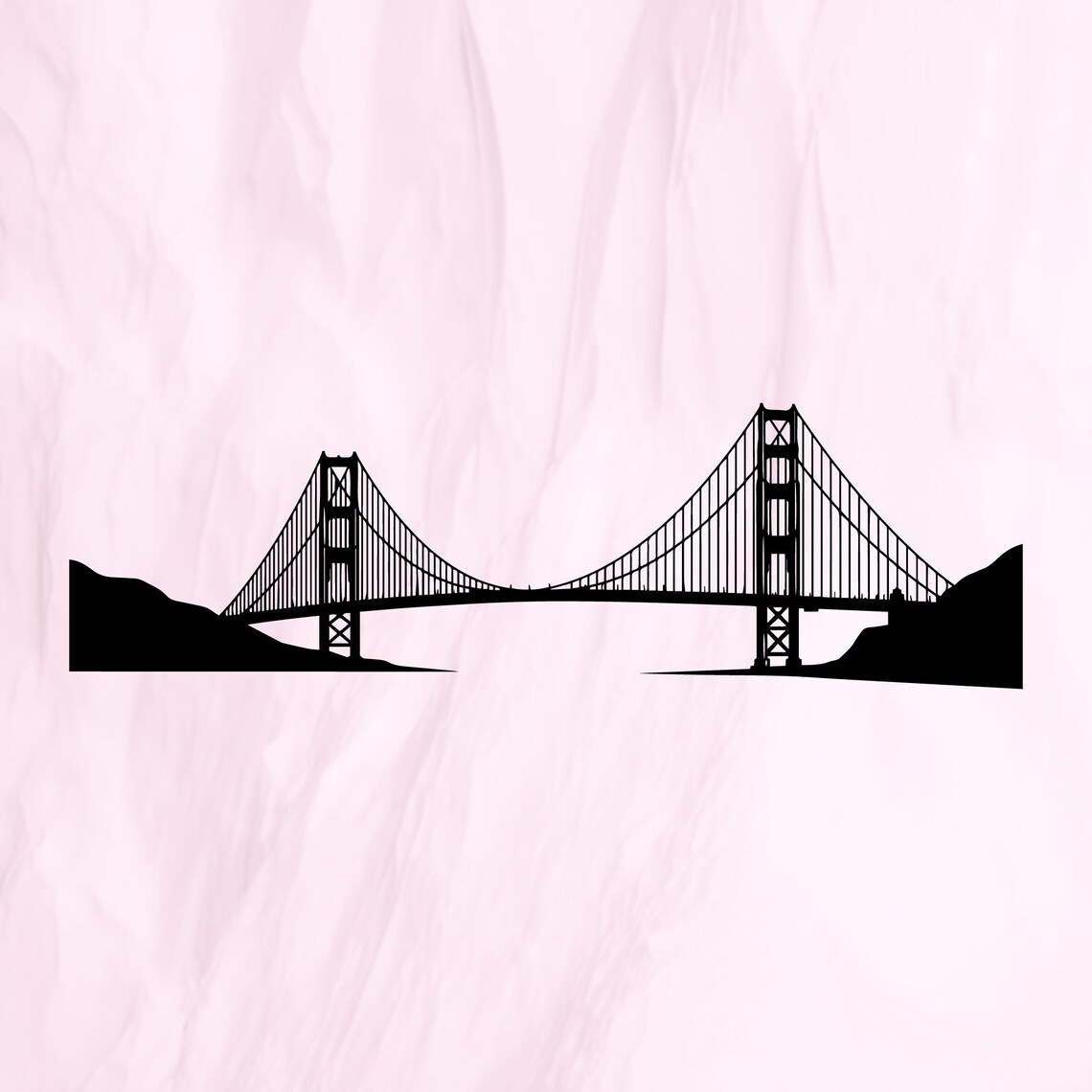 Golden Gate Bridge Svg, Golden Gate Clipart Golden Gate Silhouette ...