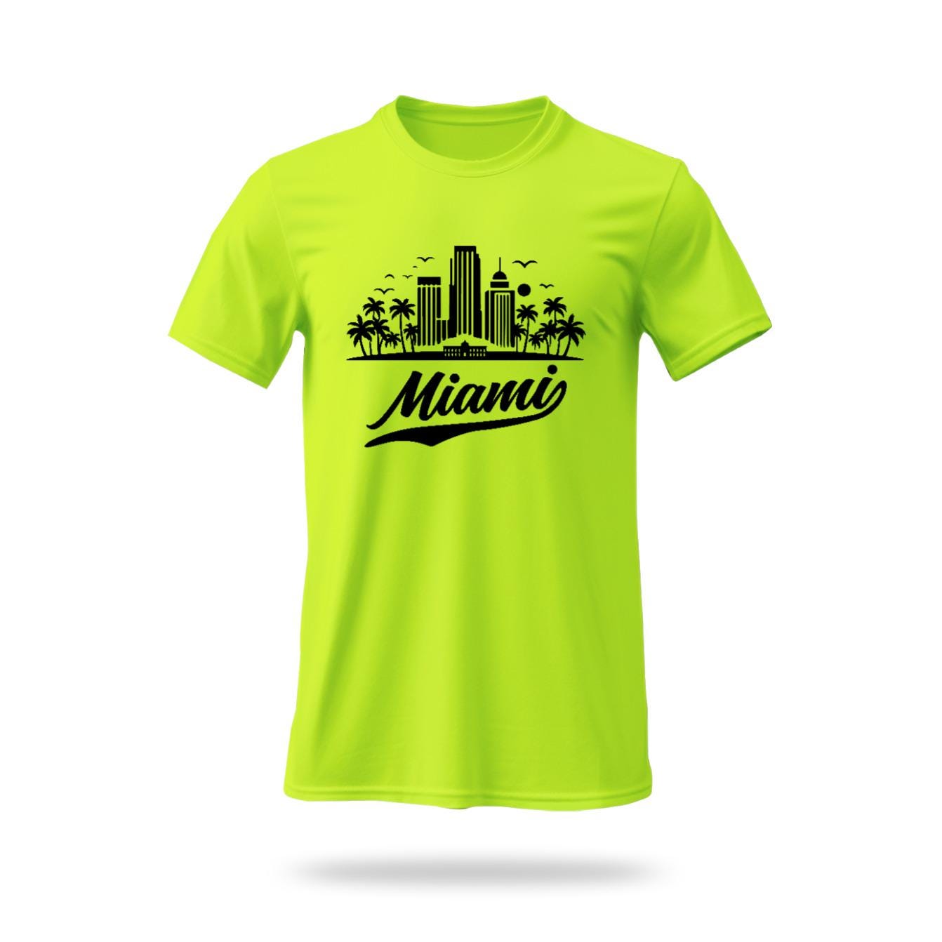 Miami Skyline Vector With Palm Trees - Miami Svg, Miami Shirt, Miami Cricut, Miami Vector ...