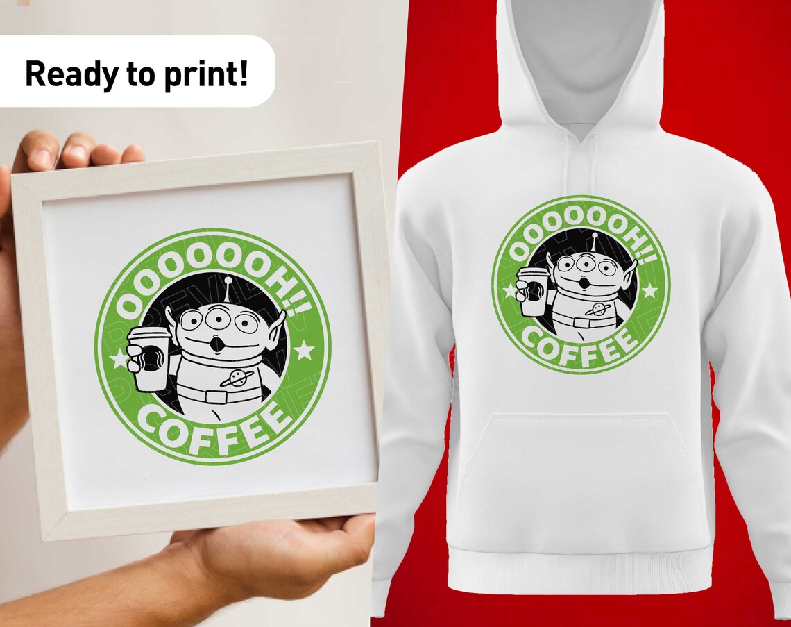 Toy Story SVG Coffee Alien Svg Png Cut File Layered by Color - Etsy