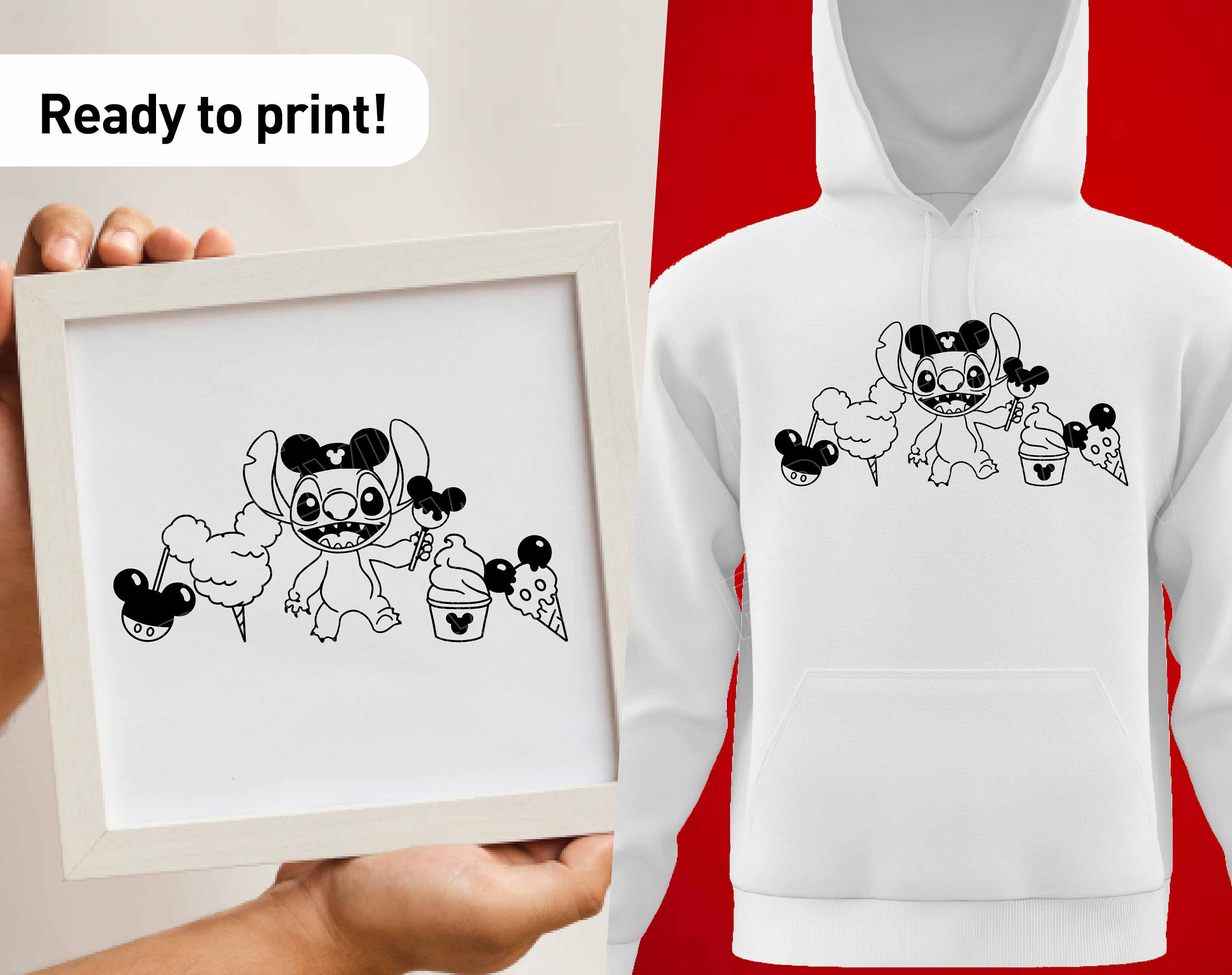 Stitch Disneyland Snacks SVG Cut File Silhouette - Etsy UK