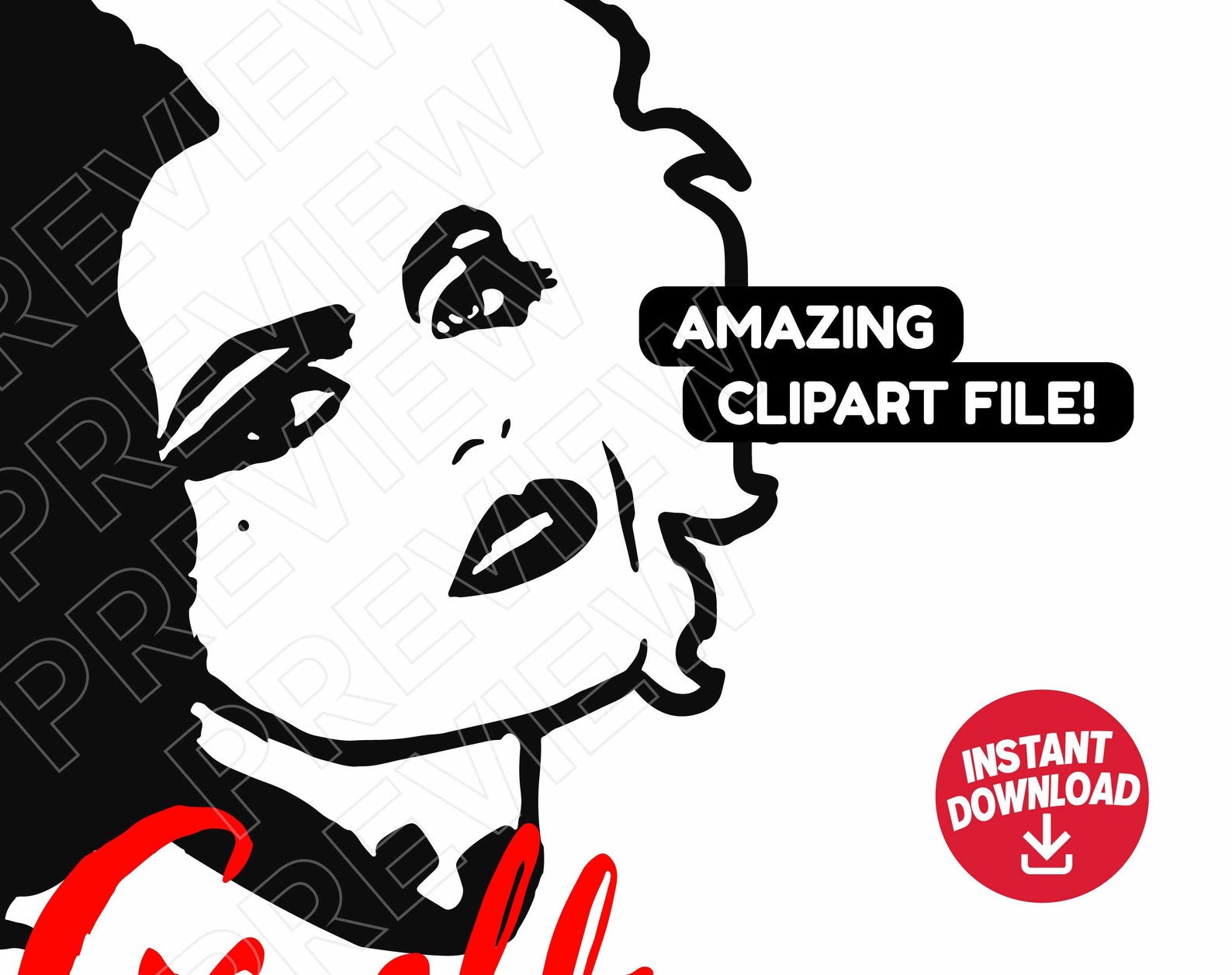 Cruella SVG Villain Png Clipart Vector Cut File Outline - Etsy